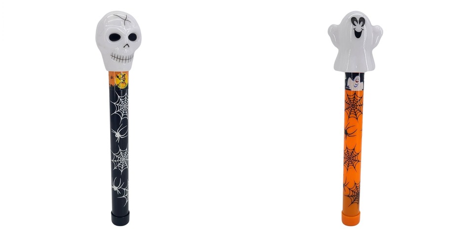 Halloween Skeleton Ghost Light Up LED Magic Spinner Wand with Sound ...