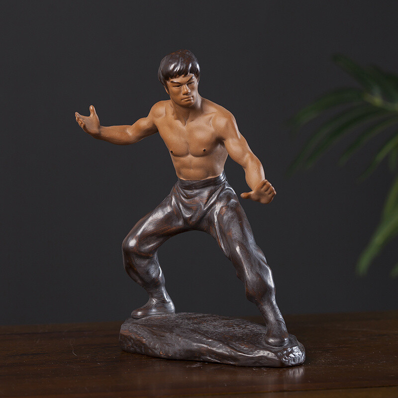 Bruce Lee Ceramics kung fu Statue 4 Style Action Figure Toy Ornament ...