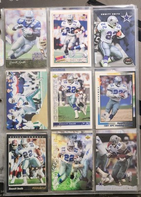 9 Card Lot Of Emmit Smith Cards From Multiple Mfg From Early 90ies. | eBay