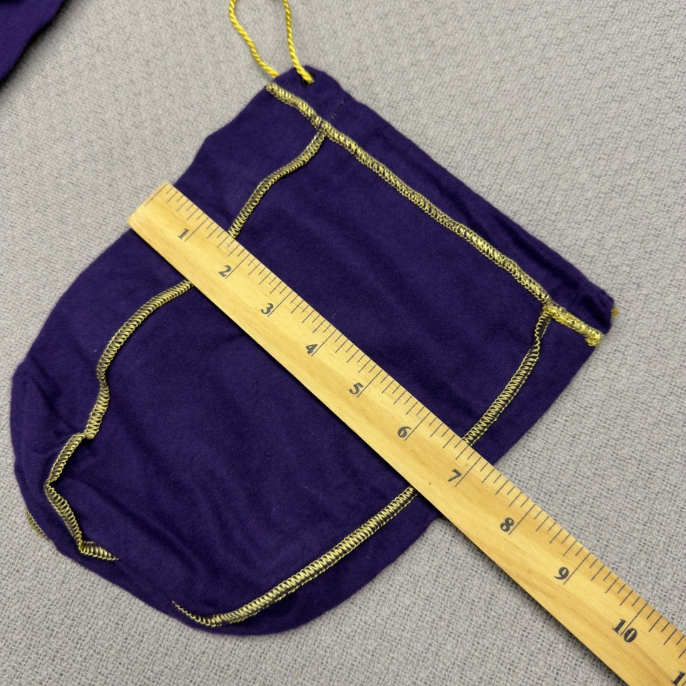 Lot of 12 Crown Royal Purple Drawstring Bags 9 Inch Gold Craft Storage ...