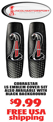 Official Lincolnmotorsport LS 6, LS 8, Cobrastar Emblem DECAL cover set ...