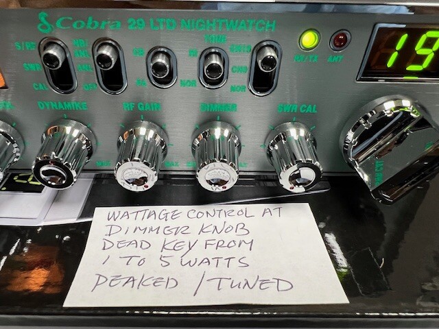 CUSTOM WATTAGE CONTROL! PERFORMANCE TUNED ! COBRA 29 NW NIGHTWATCH CB ...