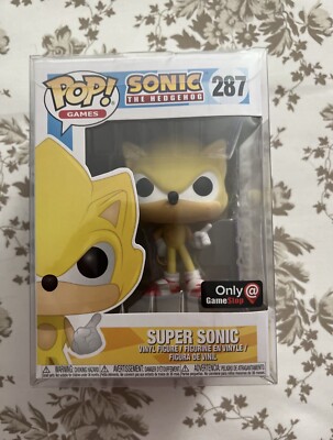Funko Pop Games SUPER SONIC 287 Hedgehog Gamestop NEW w/ Hard Protector ...