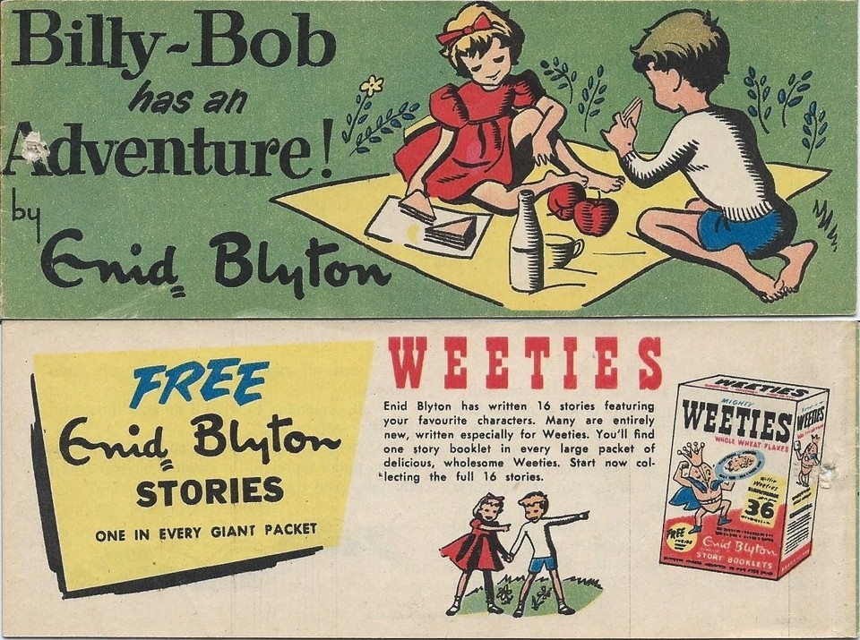 WEETIES AUSTRALIA CEREAL GIVEAWAY PROMO ENID BLYTON BILLY BOB HAS ...