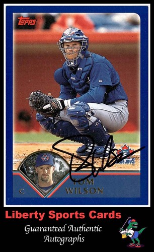 2003 Topps Tom Wilson #188 Authentic Autographed Card Toronto Blue Jays ...