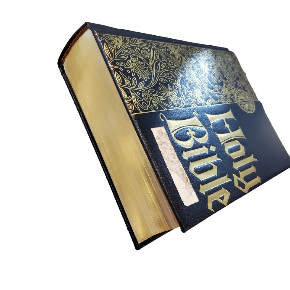 Holy Bible Riverside 1971 Black Red Letter KJV 161BD Illustrated Gold ...