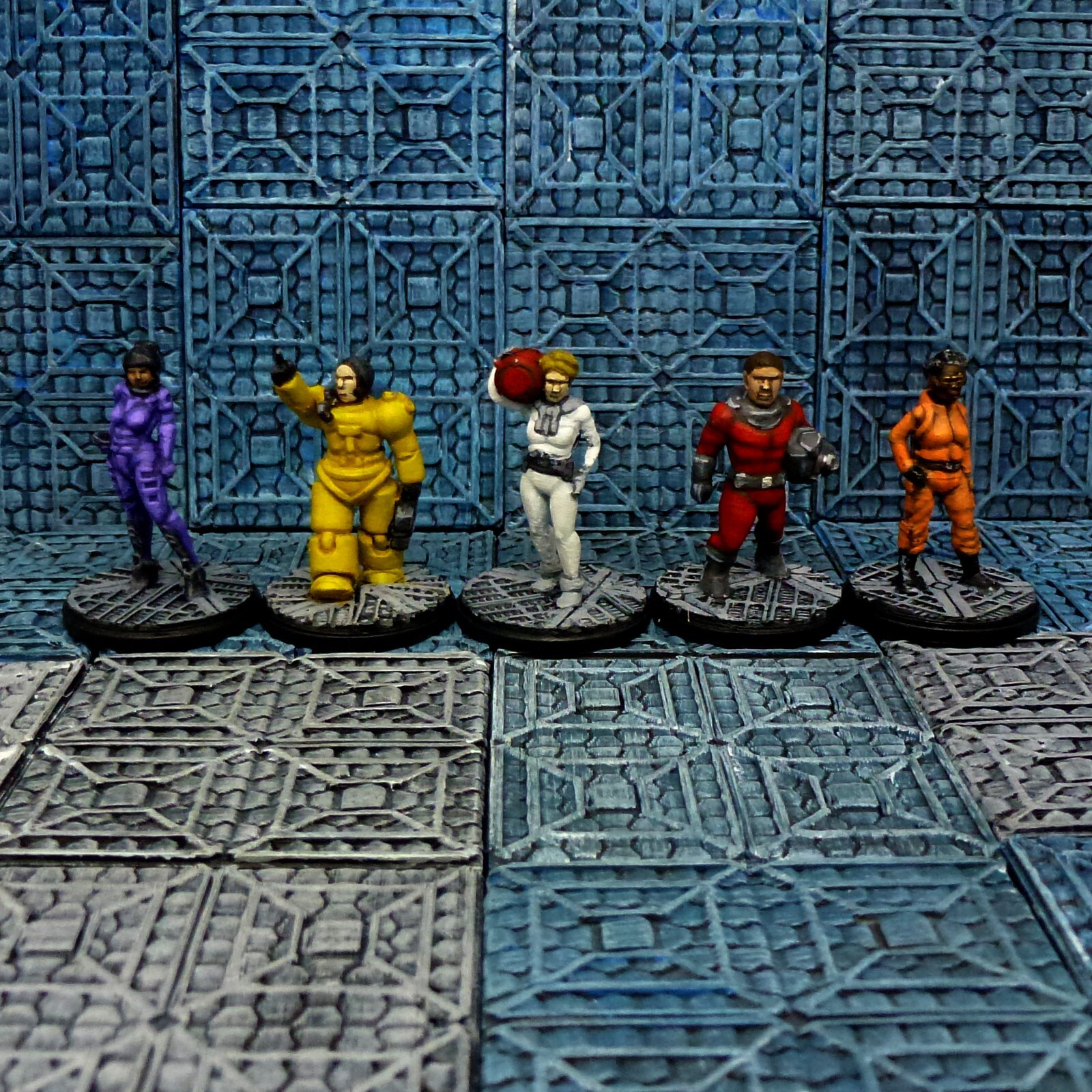 28mm Sci-Fi Civilian Human Miniatures 32mm UNPAINTED NPC Wargames DnD ...