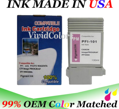Adaptable PFI101 Ink Cartridge Photo Magenta for Canon ipf 6100 PM | eBay