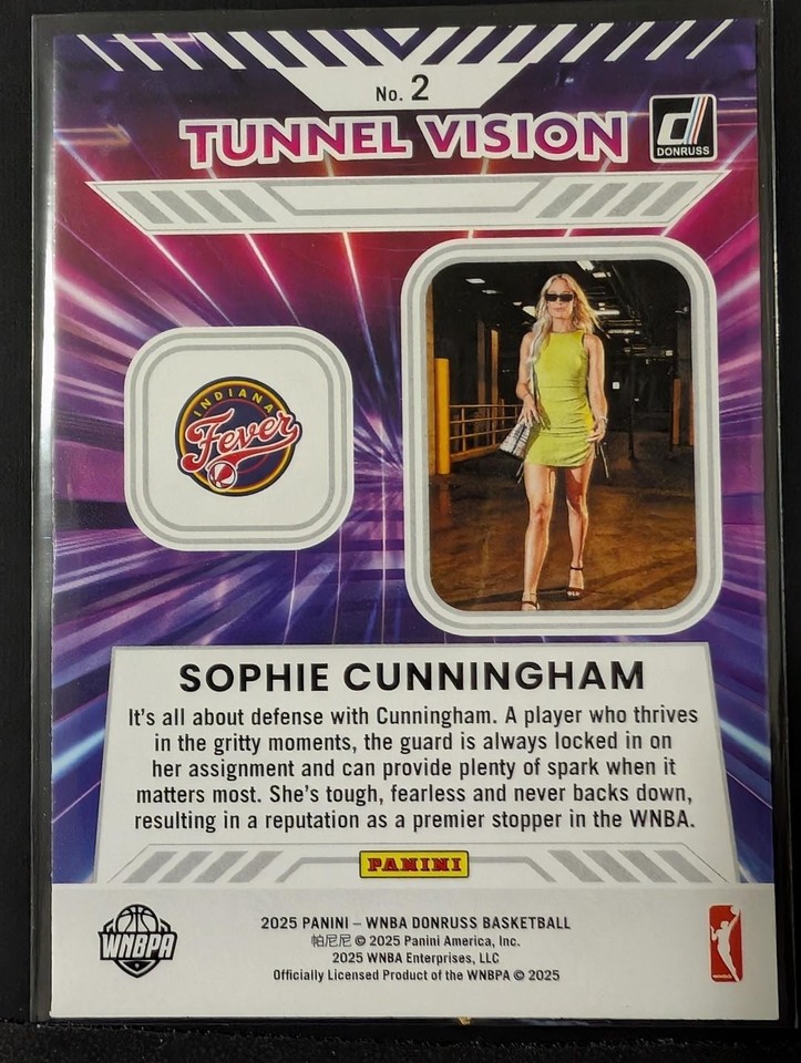 Sophie Cunningham 2025 Panini Donruss Tunnel Vision Press Proof #2 ...
