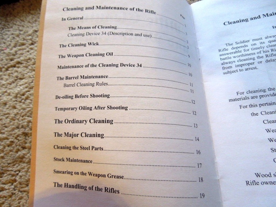 WW2 German K98 Mauser Cleaning Book English Translation 20 Pages | eBay