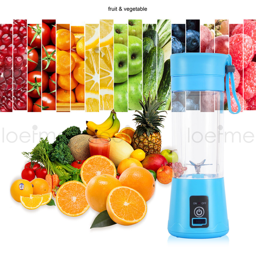 LOEFME Electric Mini Juice Maker Portable Blender Smoothie Juicer Fruit ...