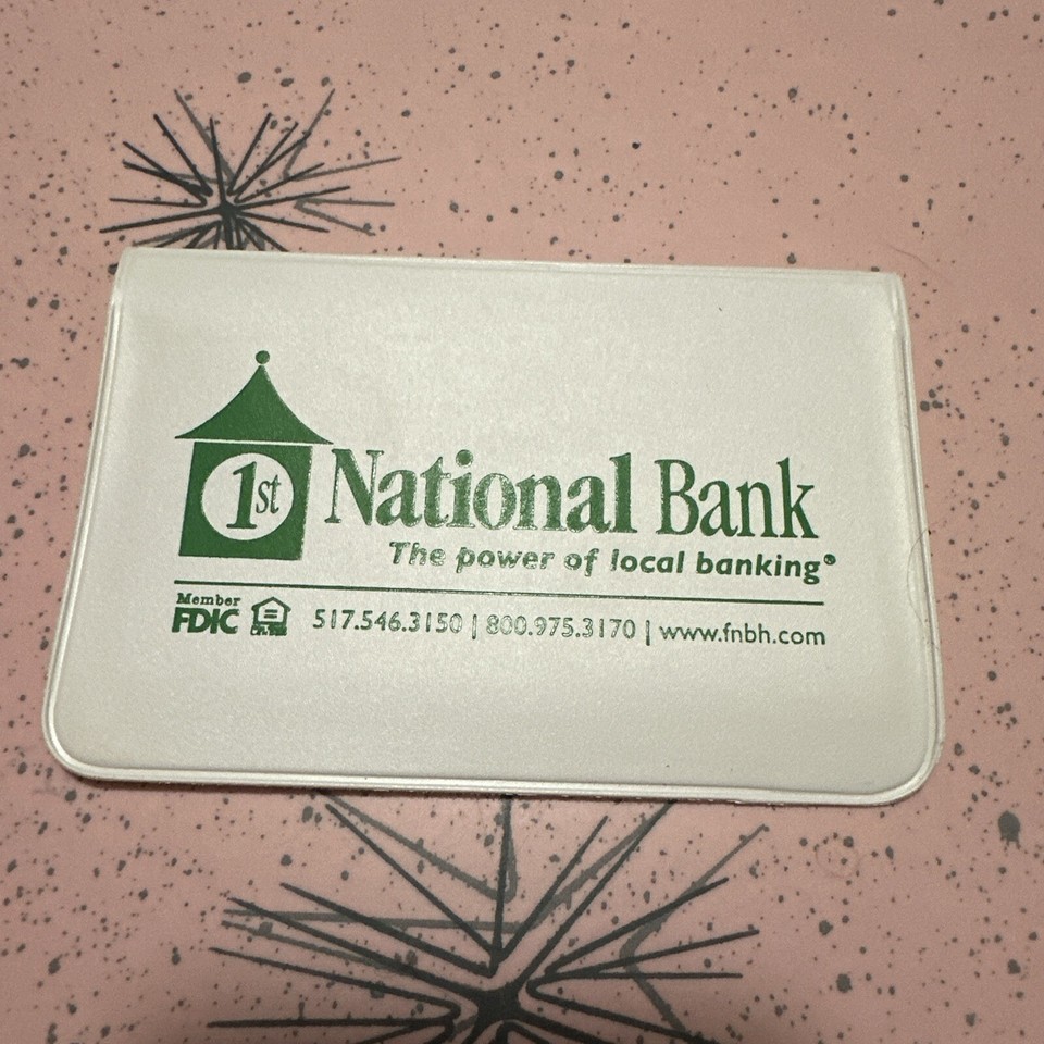 Vtg First National Bank In Howell Michigan Debit Card Register Cover ...