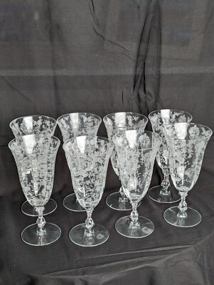 Vintage Cambridge Rose Point Crystal Glassware & Serving - Set of 35 ...