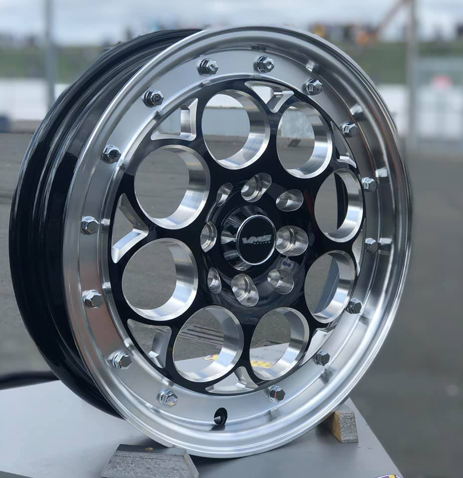 2x VMS Racing Polished Lip Revolver Drag Skinny Rims Wheels 15x3.5 ...