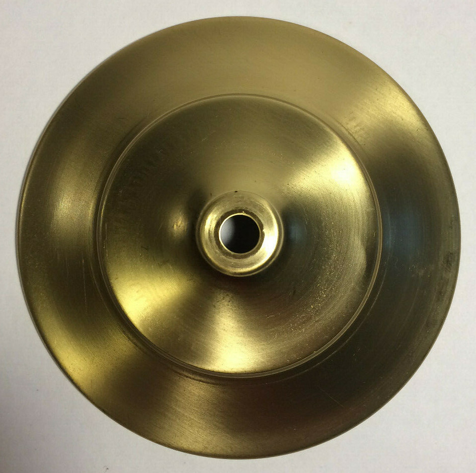 New 5 1/2" Solid Spun Brass Vase Cap, Lamp Cap, Unfinished Brass, 1/8 ...