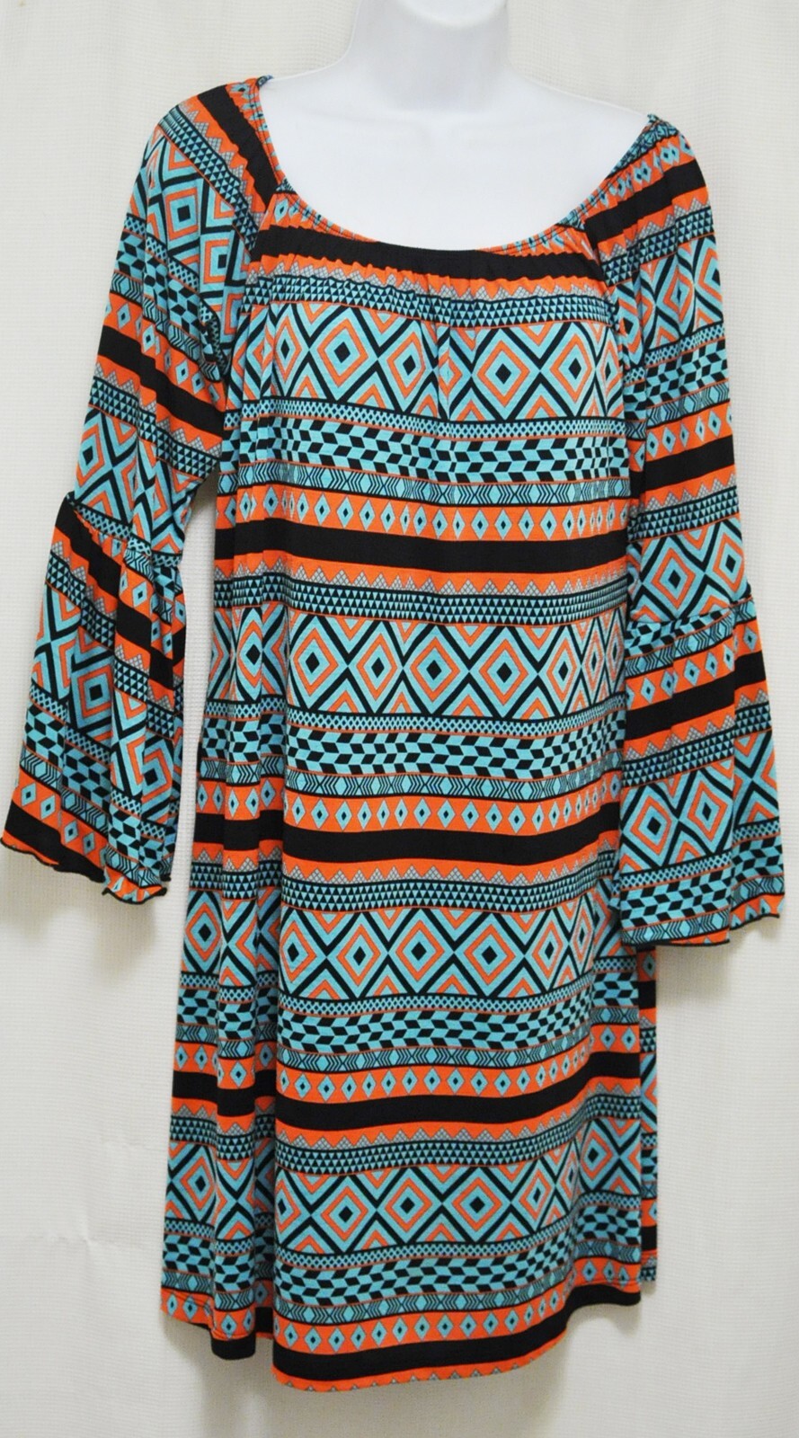 2B Together Women Size L Southwest SW Design Aztec Tunic Top Blouse ...