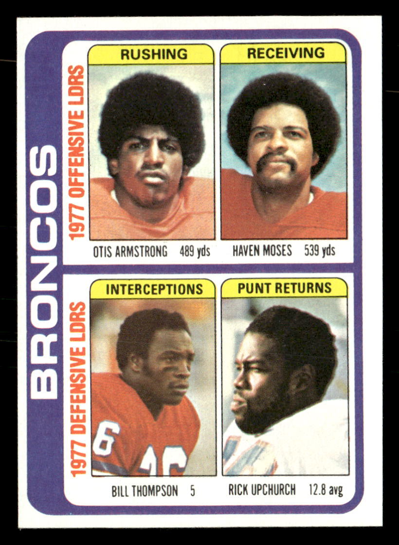 Otis Armstrong / Haven Moses / Rick Upchurch 1978 Topps Card #508 ...