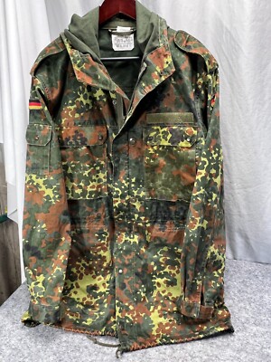 German Army Field Jacket Parka Military Issue Flecktarn Combat with ...