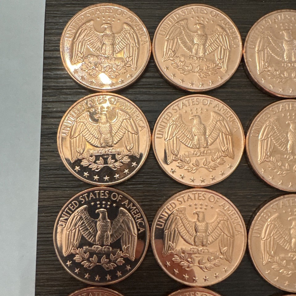 1 oz .999 Fine Copper Rounds with Case - Eagle - Lot of 20 - Lot C-22 ...