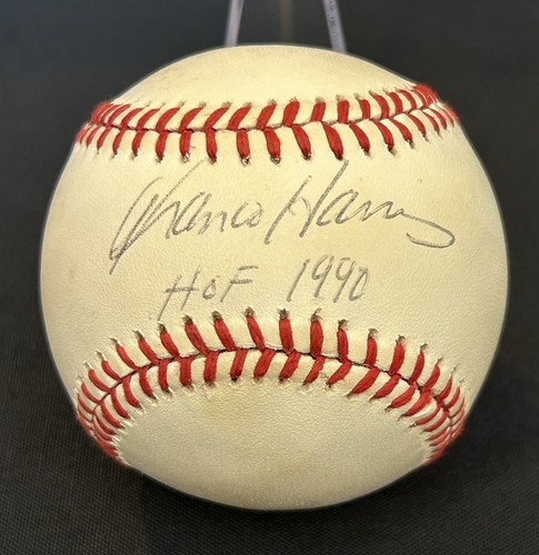 Franco Harris HOF 1990 Pittsburg Steelers Signed ONL White Baseball PSA ...