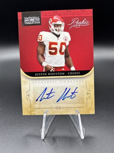 2011 National Treasures Justin Houston Auto /99 Rookie RC Autograph ...