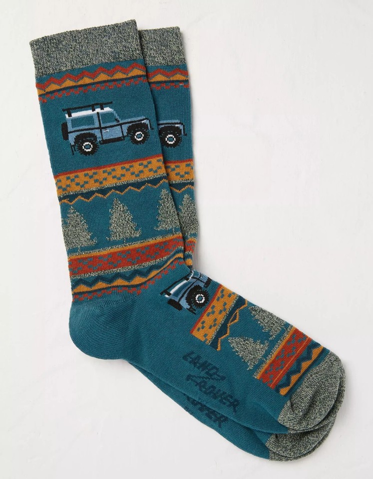BNWT Men's Fat Face Land Rover Tree Fair Isle Socks Size 9.5-11 | eBay UK