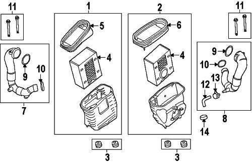 Porsche Macan 2015 Air Filter Standard Type Genuine 95b 129 620 for ...