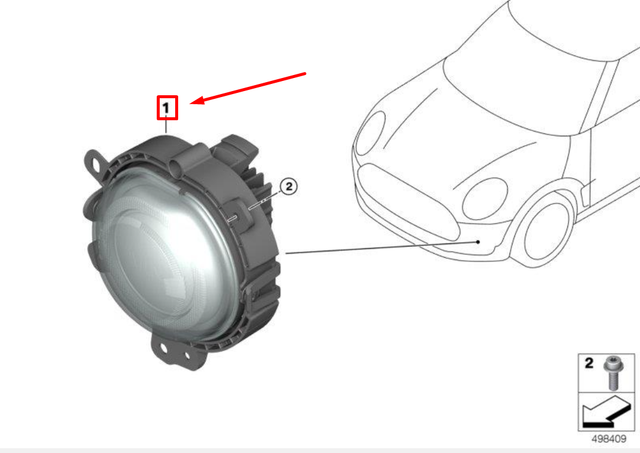 MINI Cooper F56 Front Bumper Left Light 63117497767 Genuine for sale ...