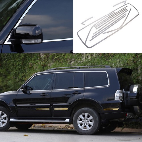 For Mitsubishi Pajero Montero 06-19 Chrome Steel Window Molding Trim ...