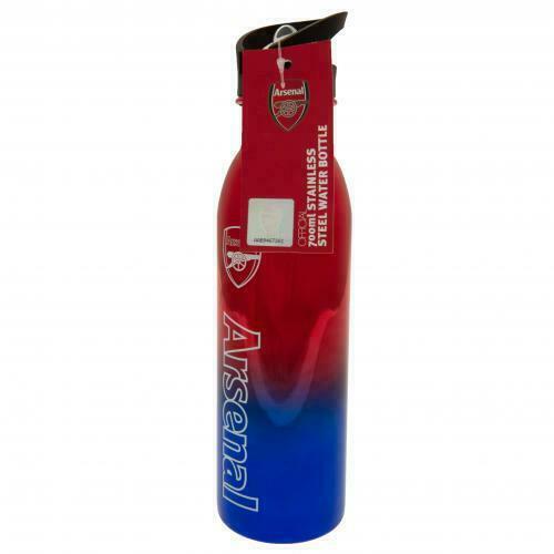 ARSENAL FC WATER BOTTLE ALUMINIUM 700ML UV METALLIC OFFICIALLY LICENSED ...