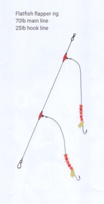 4x 2 hook flatty flapper rig Dab,Sole Plaice No2/0 Aberdeen hook | eBay UK