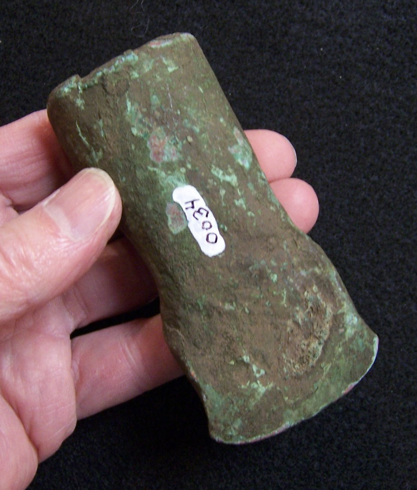 HEAVY, AUTHENTIC OLD COPPER CULTURE FLARED BIT SPUD FROM LANGLADE CO ...