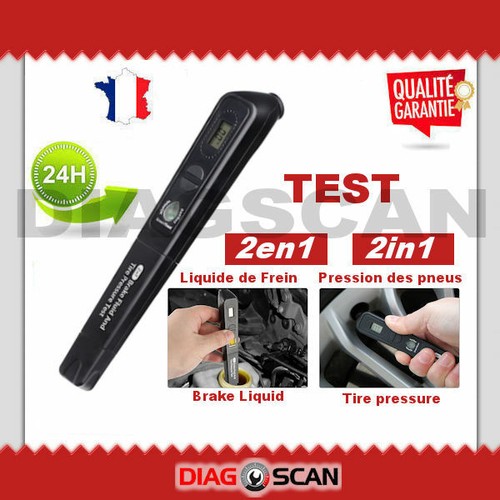 Testeur 2en1 liquide frein pression des pneus manomètre Tester TPMS ...
