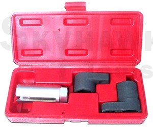 3 Pc Auto Oxygen Sensor 6 Point Socket Wrench O2 Tool Remover Installer ...