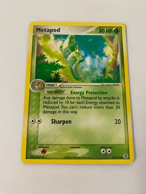 Metapod 39/112 Pokemon FireRed & LeafGreen 2004 Non Holo NM/MINT Box-S3 ...