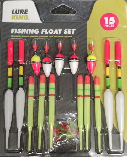 15pc High Visibility Fishing Waggler Float Set Waggle With Attachment ...