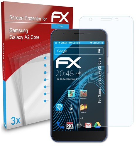 atFoliX 3x Displayschutzfolie für Samsung Galaxy A2 Core Schutzfolie ...