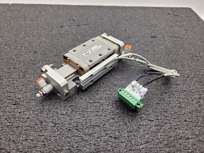 SMC MXP16-30 100PSI Linear Slide Guide Cylinder w/ D-M9N Sensors, Stops ...