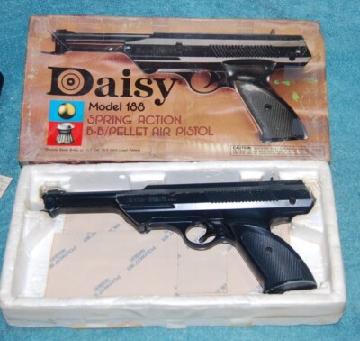 Daisy Model 188 Spring Action BB / Pellet Air Pistol w/ Box Manual | eBay