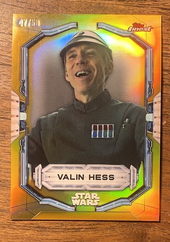 Valin Hess 2022 Topps Star Wars Finest GOLD 47/50 REFRACTOR Card #92 ...