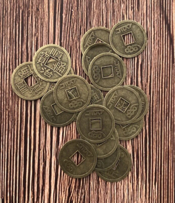 5Pcs Feng Shui Coins Chinese I Ching Money Lucky Coin Charm Ancient ...