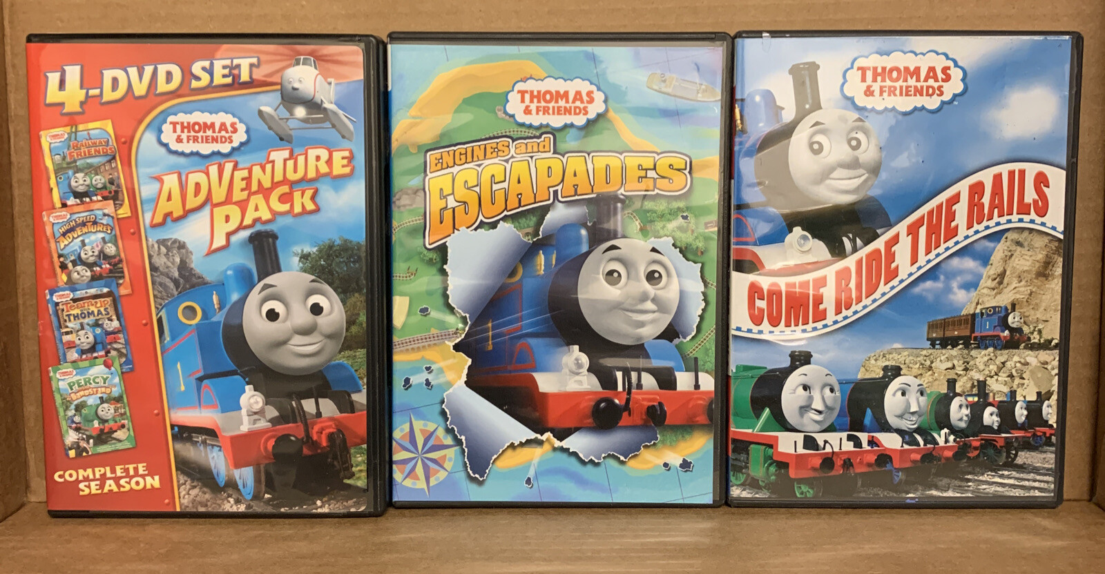 Lot of 6 DVDs Thomas the Train and Friends Percy , Adventure Pack ...