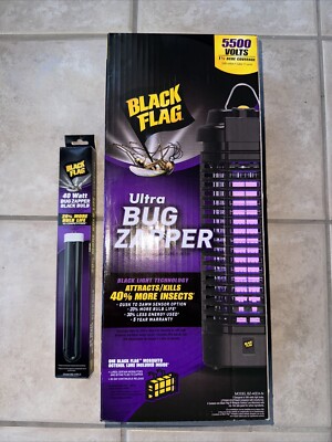 New Black Flag 5500v Deluxe 40w Ultra Bug Zapper Model BZ-40DX-N W ...