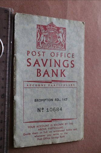 altes Sparbuch ? Post Office Savings Bank 1952 | eBay UK