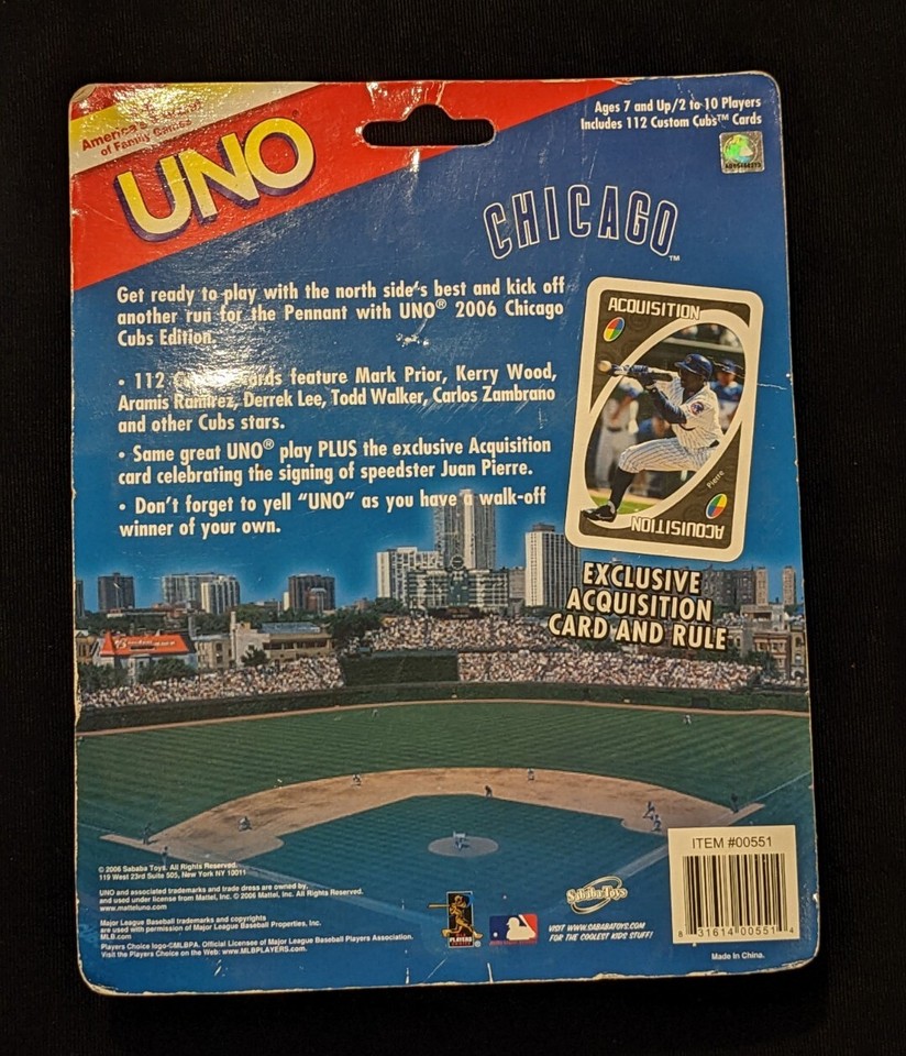 2006 UNO Chicago Cubs Special Edition Card Game Ramirez, Wood, Prior ...