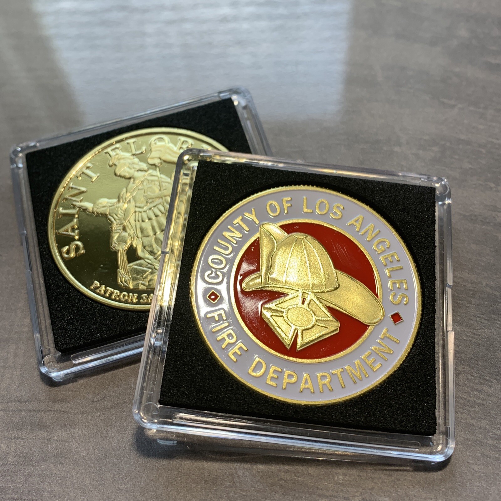 LACoFD LOS ANGELES COUNTY FIRE DEPARTMENT Gold Plated Challenge Coin ...