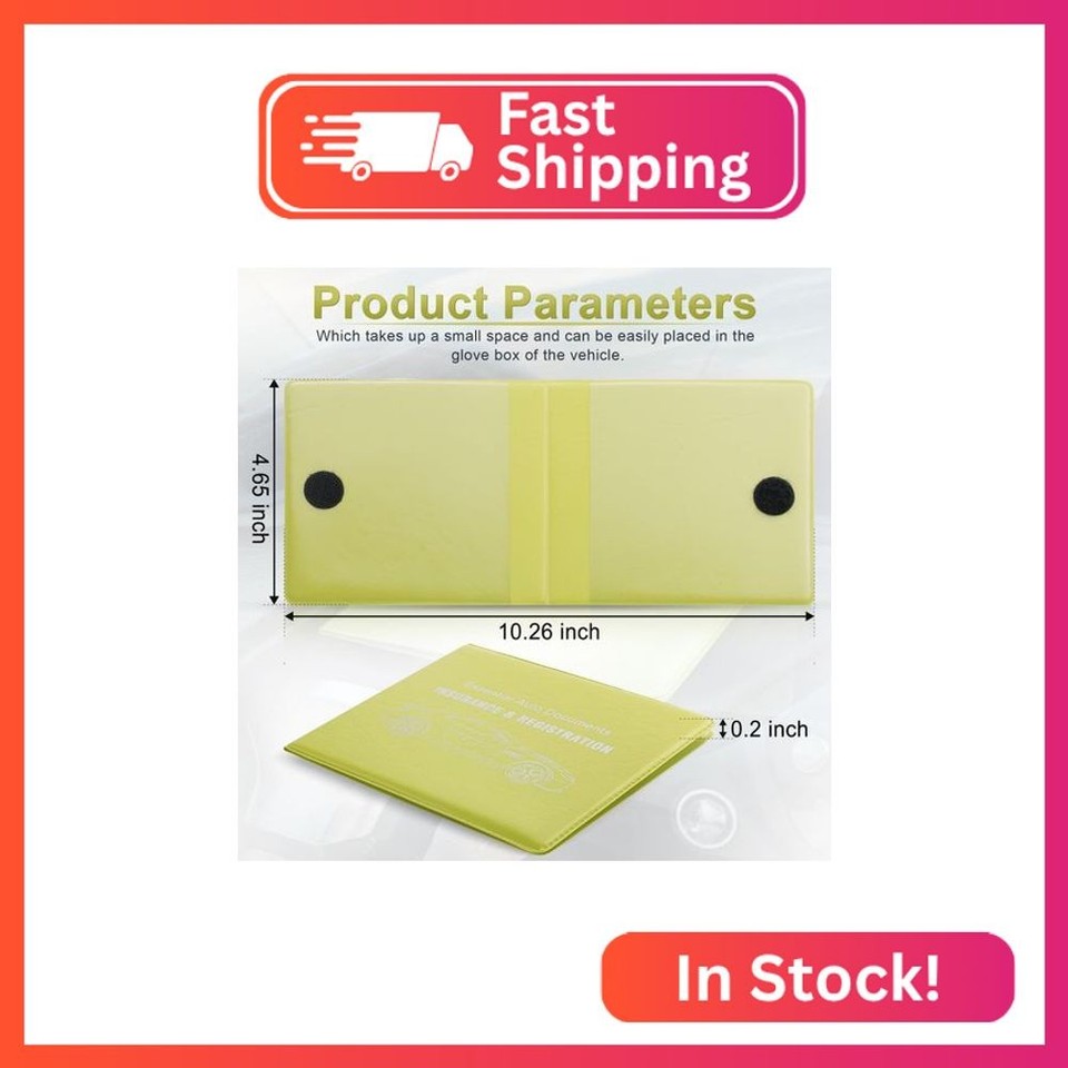 UYYE Car Registration and Insurance Card Holder, Vehicle Glove Box Car ...