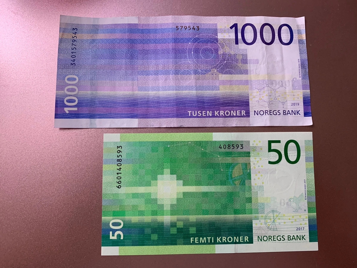 Norwegian Krone Bills And Coins