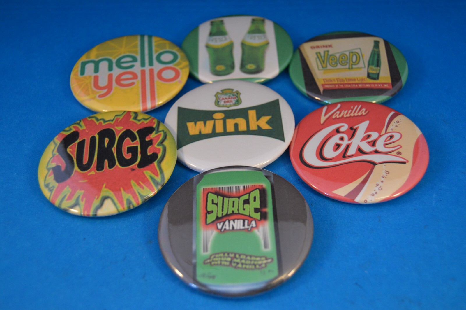 Lot of 7 Different "DEAD" Retired SODAS BUTTONS pinbacks pins badges 2 ...