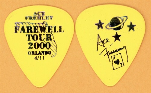 KISS 2000 Farewell Tour Ace Frehley Vintage Guitar Pick - Orlando, FL ...